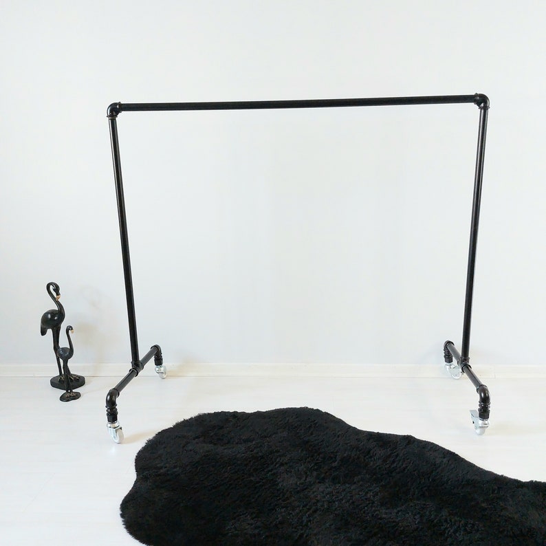 Wheeled Retail Display Rack Freestanding Pipe Retail - Etsy