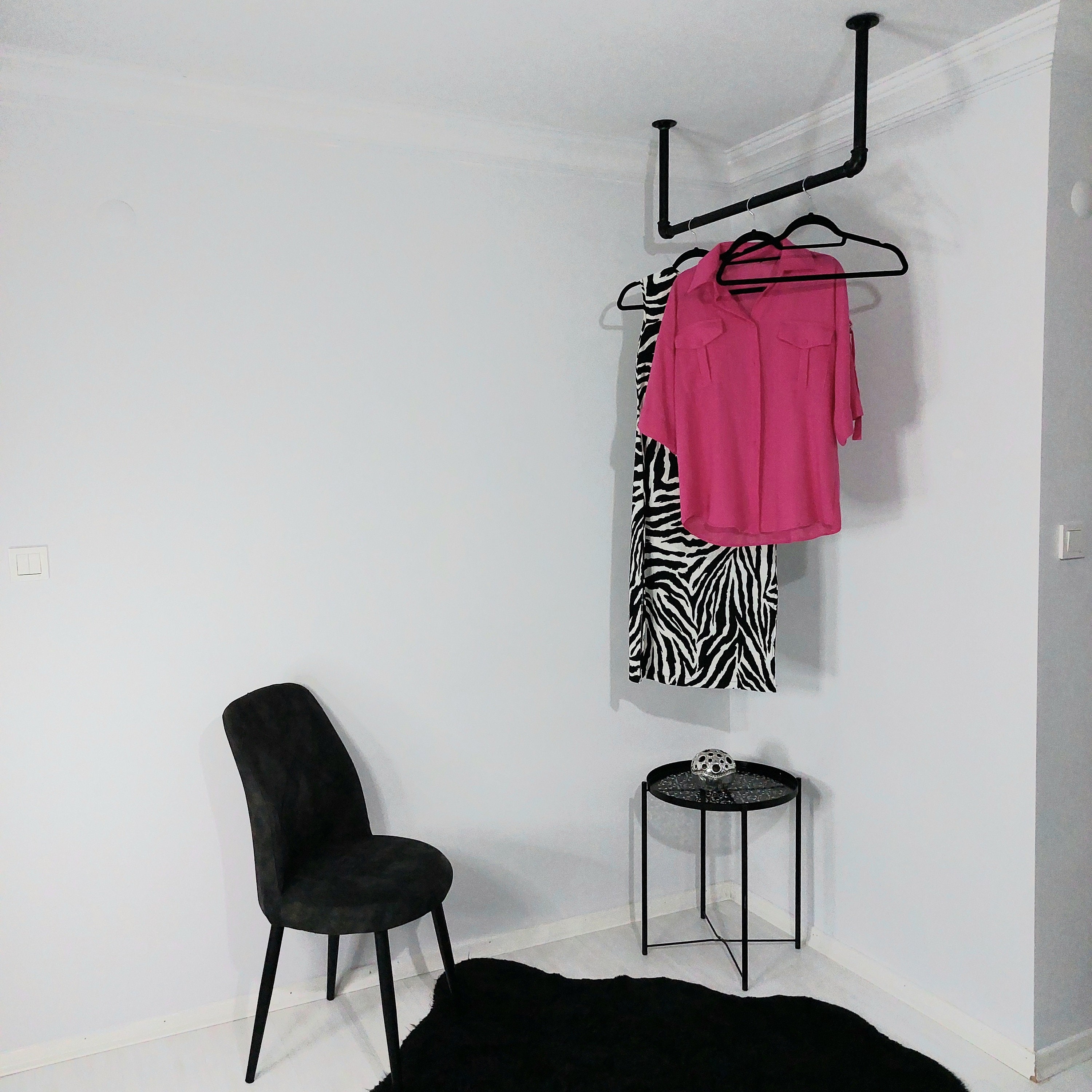 Ceiling Clothes Rack, Minimalistic Clothes Rack, Ceiling Mounted ...