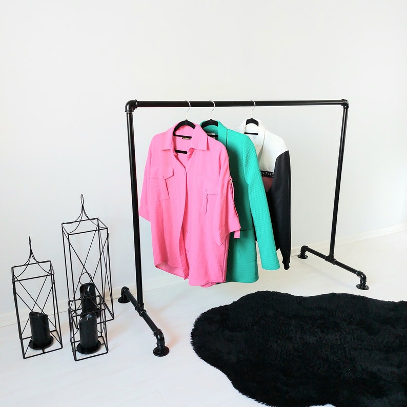 Wheeled Retail Display Rack Freestanding Pipe Retail - Etsy