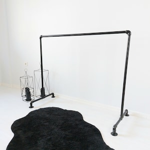 Wheeled Retail Display Rack, Freestanding Pipe Retail Shelving ...