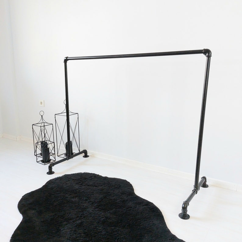 Wheeled Retail Display Rack Freestanding Pipe Retail - Etsy