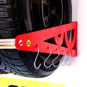 Garage Storage, Tire Storage, Red Shelf, Colorful Shelf, Wall Mount ...