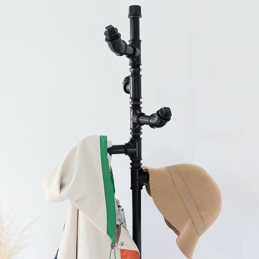 Entryway Coat Rack, Standing Clothing Racks, Garment Rack, Stylish Pipe ...