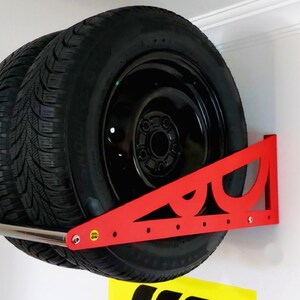 Garage Storage, Tire Storage, Red Shelf, Colorful Shelf, Wall Mount ...