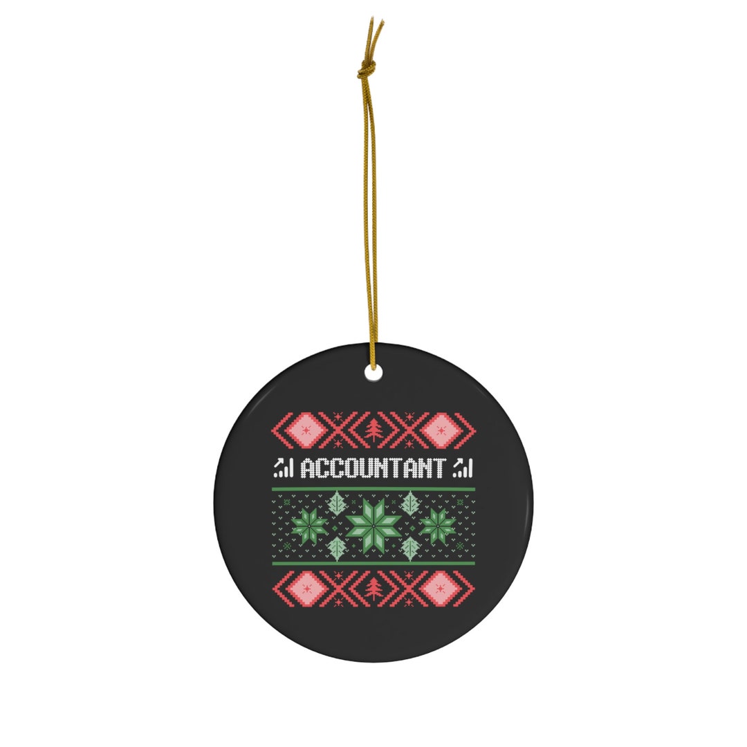 Accounting Ceramic Christmas Ornament, Ugly Sweater Style - Etsy