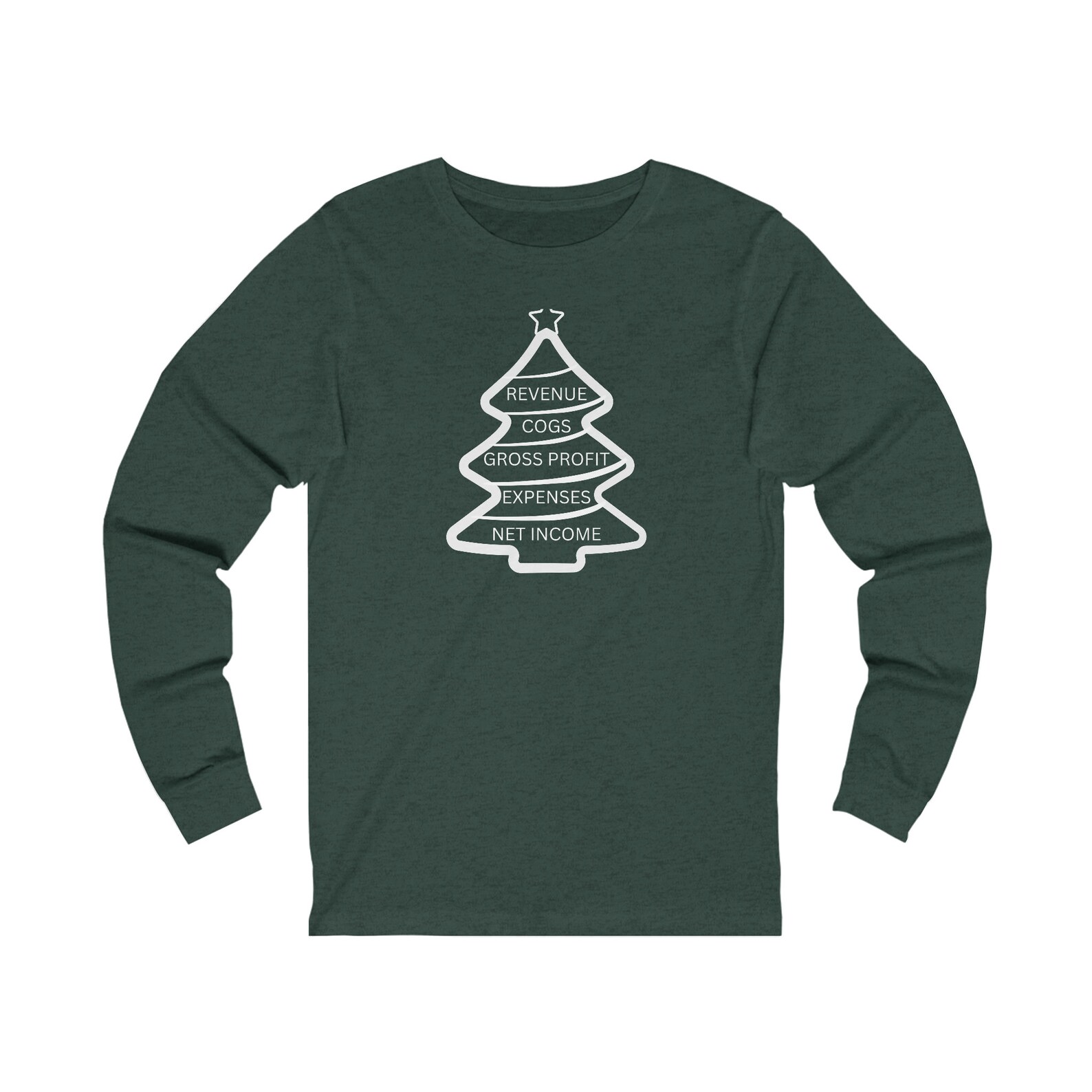 Christmas Tree Accounting Shirt, Christmas Long Sleeve Shirt ...