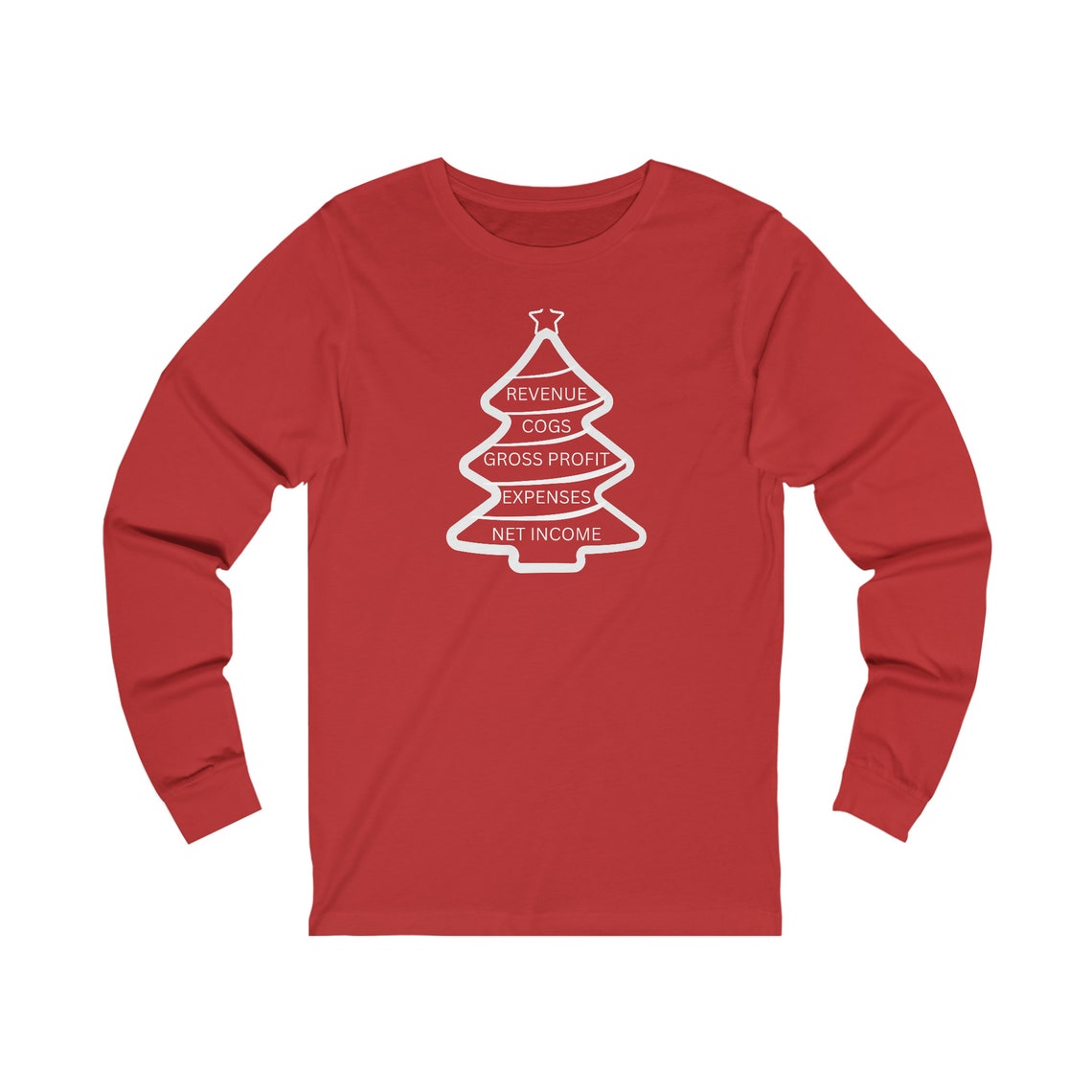 Christmas Tree Accounting Shirt, Christmas Long Sleeve Shirt ...