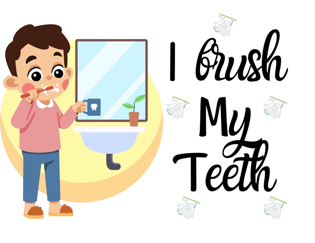 I Brushed My Teeth Chart Tooth Brushing Chart Toddler - Etsy