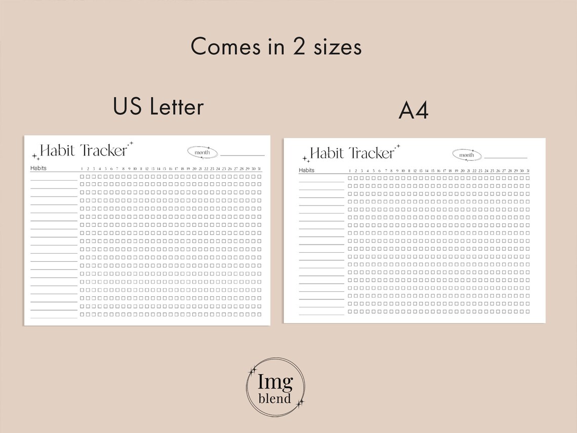Aesthetic Habit Tracker Habit Tracker Printable Schedule - Etsy