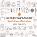 Kitchen & Bakery Clipart Bundle | Hand Drawn Cooking Utensils, Bakery ...