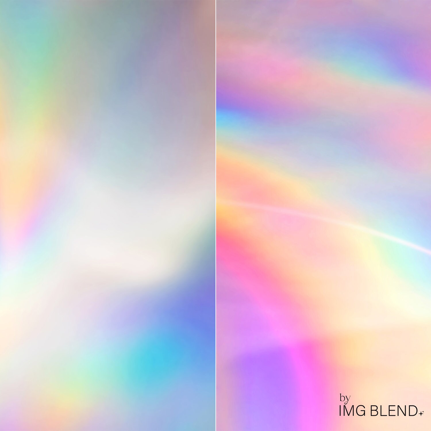 Rainbow Backgrounds Set, Abstract Holographic Reflection, Colorful ...