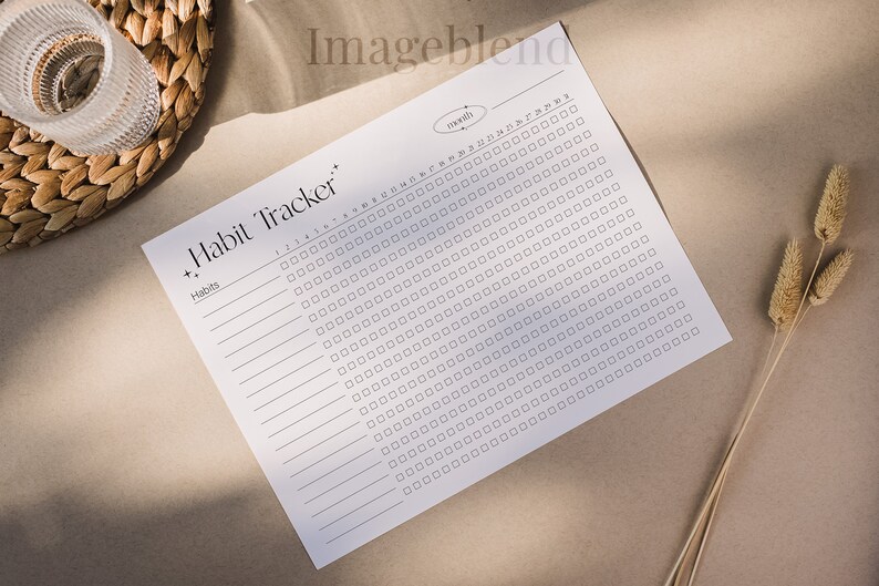 Aesthetic Habit Tracker Habit Tracker Printable Schedule - Etsy