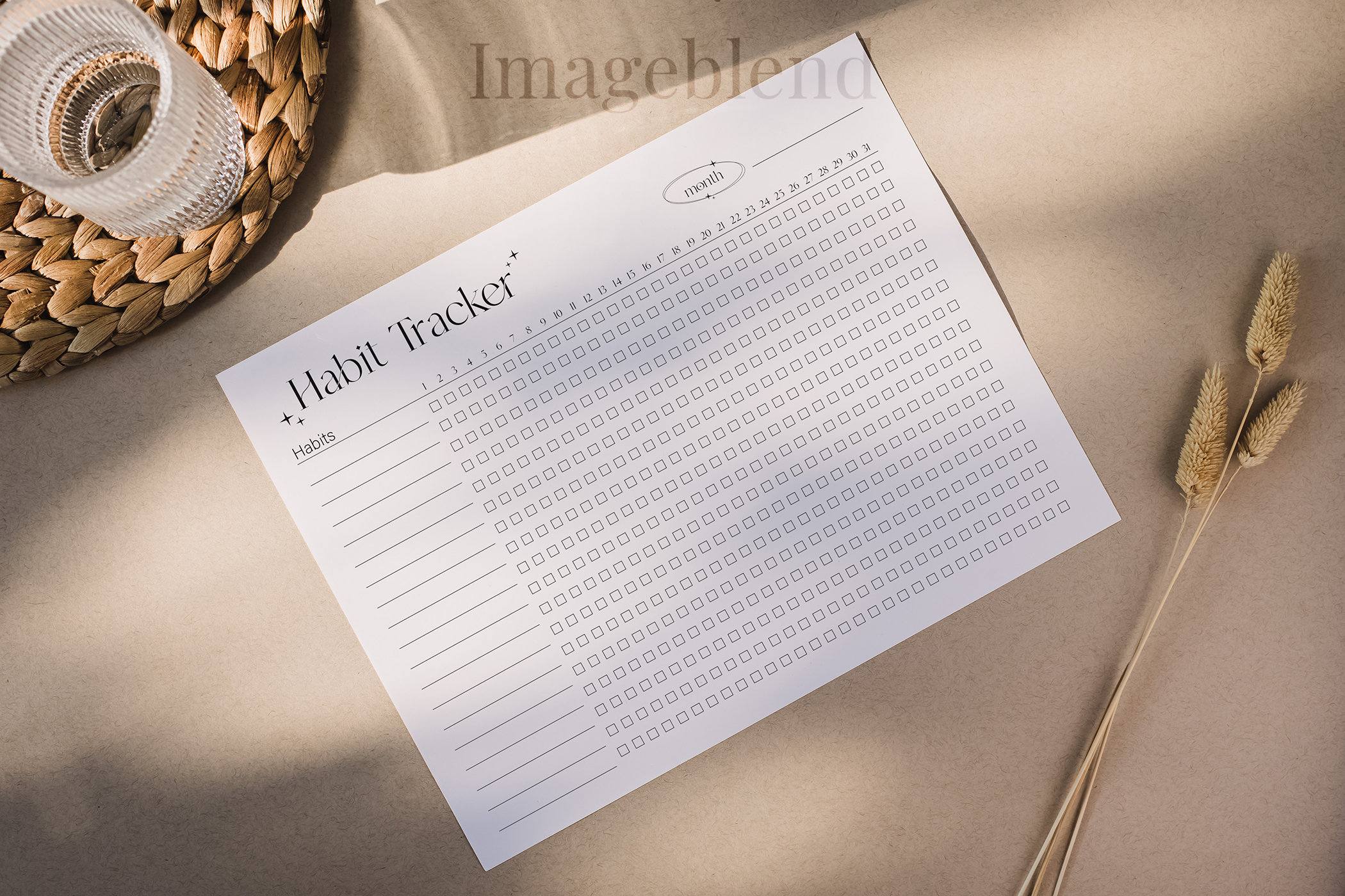 Aesthetic Habit Tracker, Habit Tracker Printable, Schedule, Planner ...