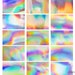 Holographic Digital Background, Digital Paper Gradient, Rainbow Holo ...