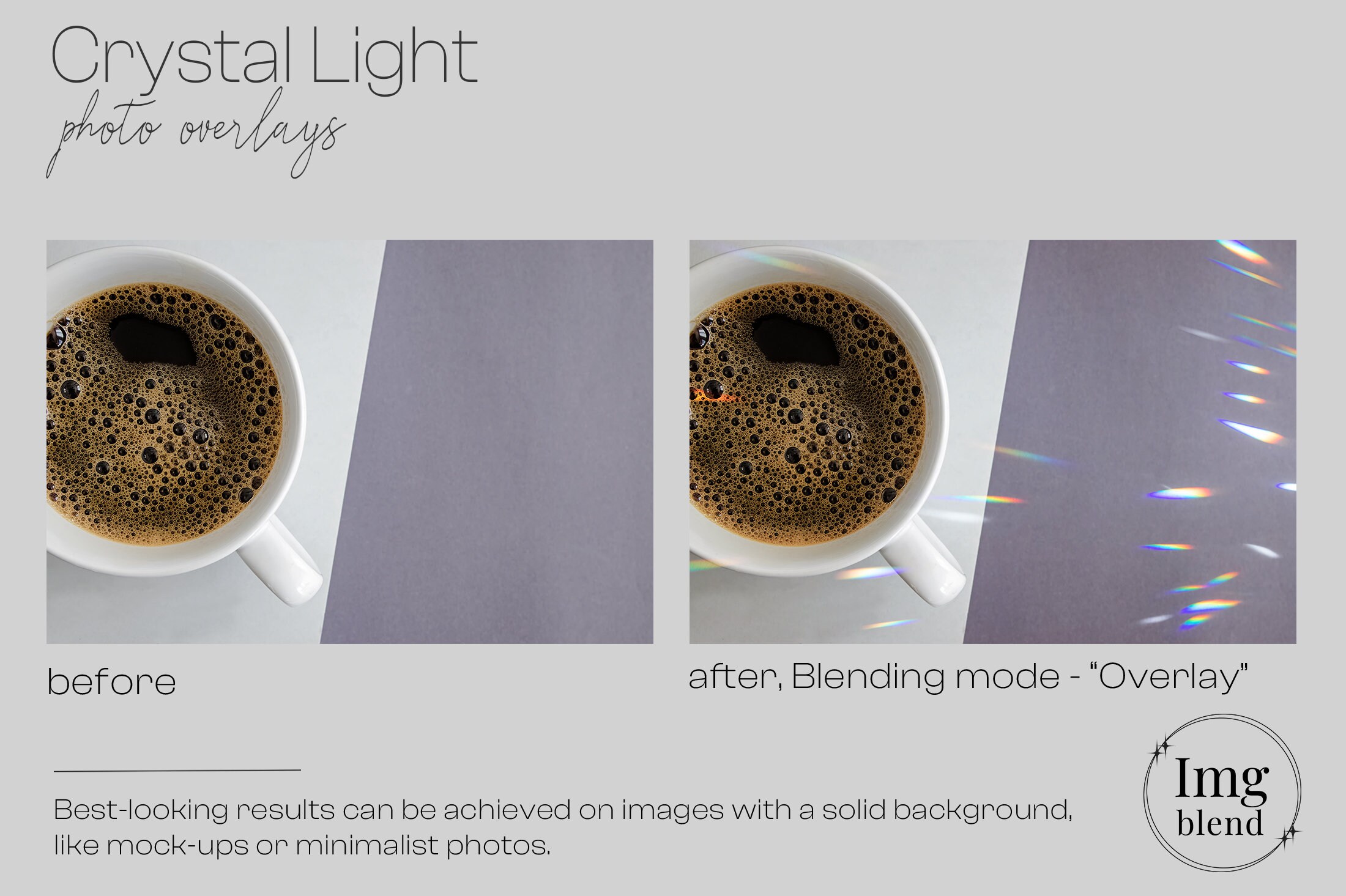 Set of 34 Crystal Light Photo Overlays, Rainbow Effect, Prism Light ...