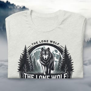 Men's Wolf T-shirt - 'the Lone Wolf Survives' Graphic Tee ...