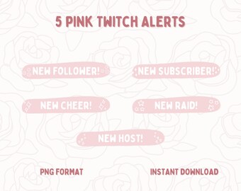 Pink Twitch Alerts - Etsy