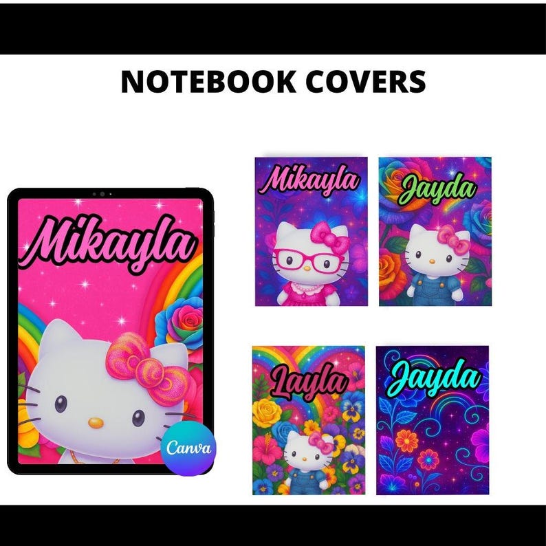 DIY Printable Notebook Cover | Editable Canva Template | Instant ...