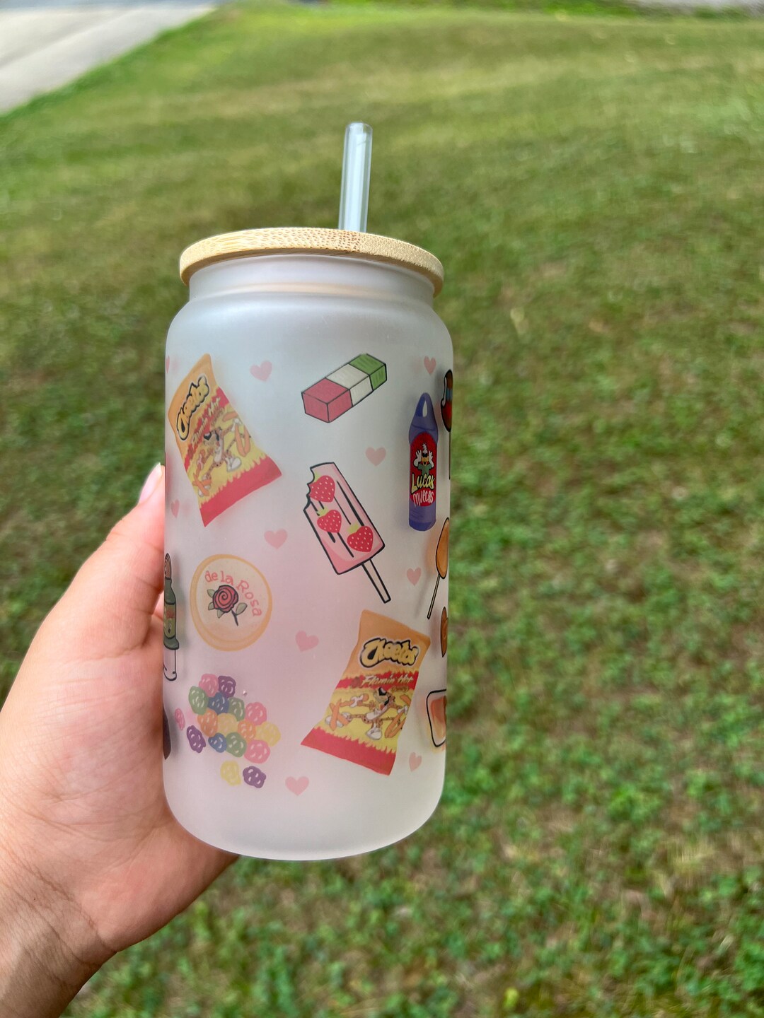 Mexican Candy 16 Oz. Frosted Glass Cup - Etsy