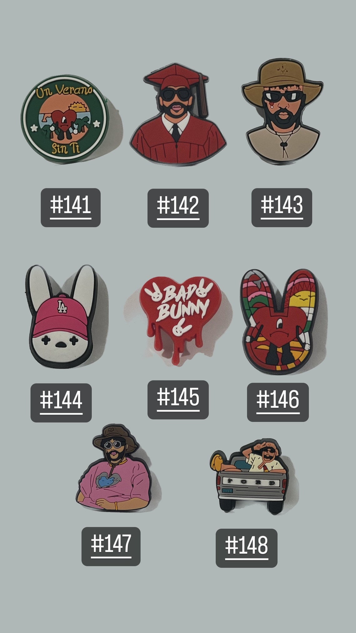 Bad Bunny Croc Charms - Etsy
