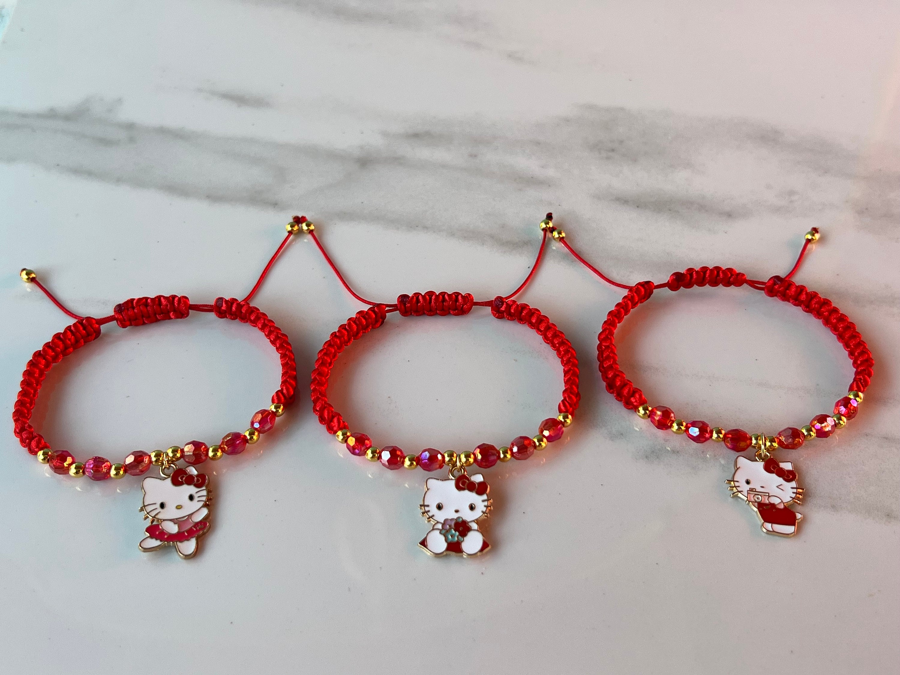 Red Hello Kitty Bracelets - Etsy