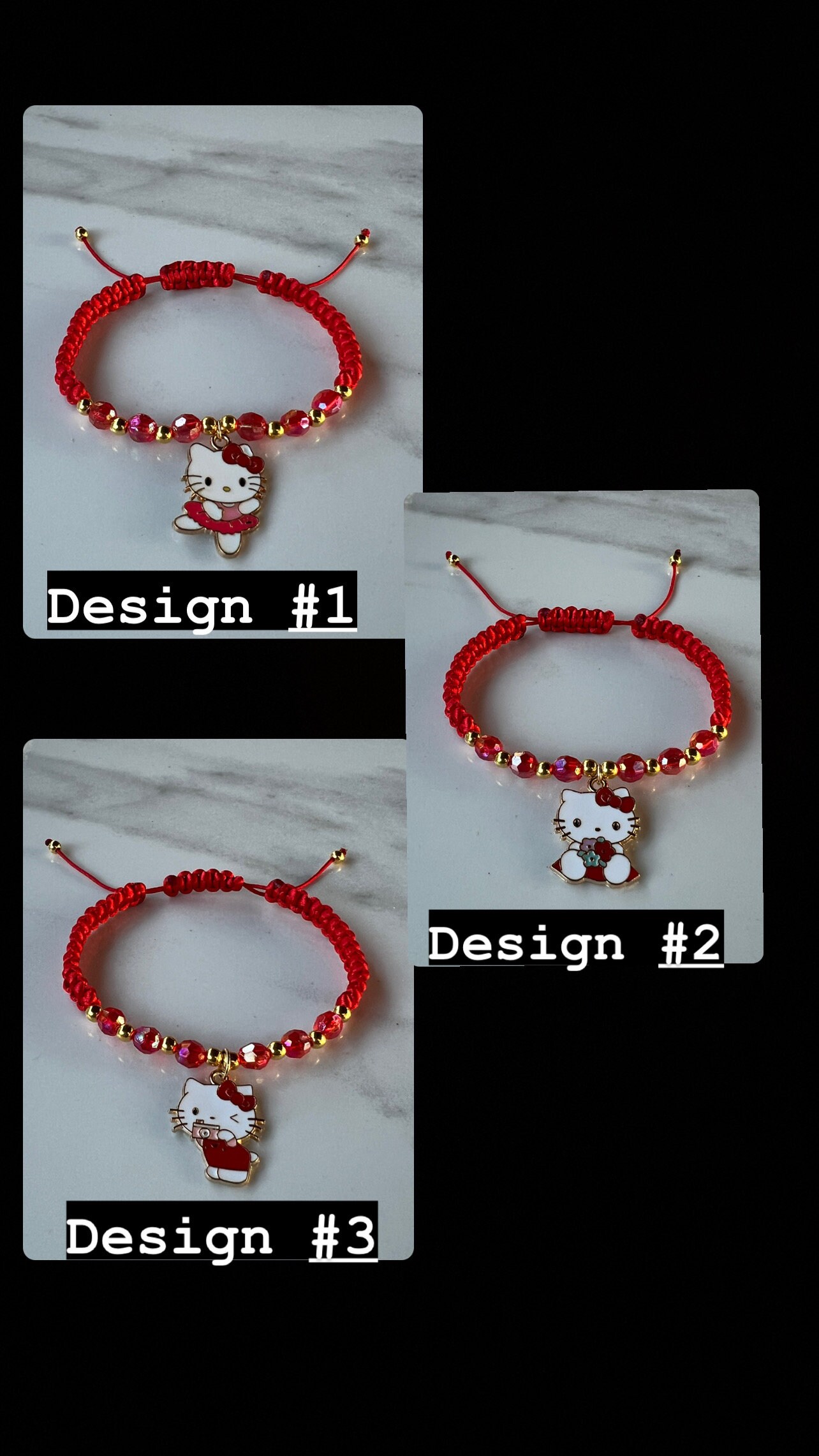 Red Hello Kitty Bracelets - Etsy