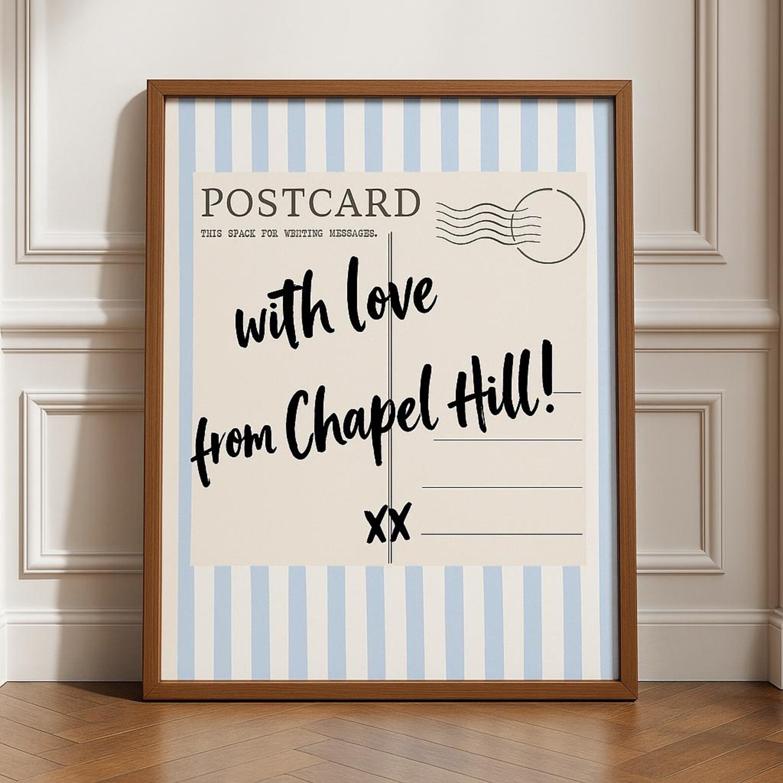 With Love From Chapel Hill Postcard Art Print – UNC Wall Decor, Vintage ...