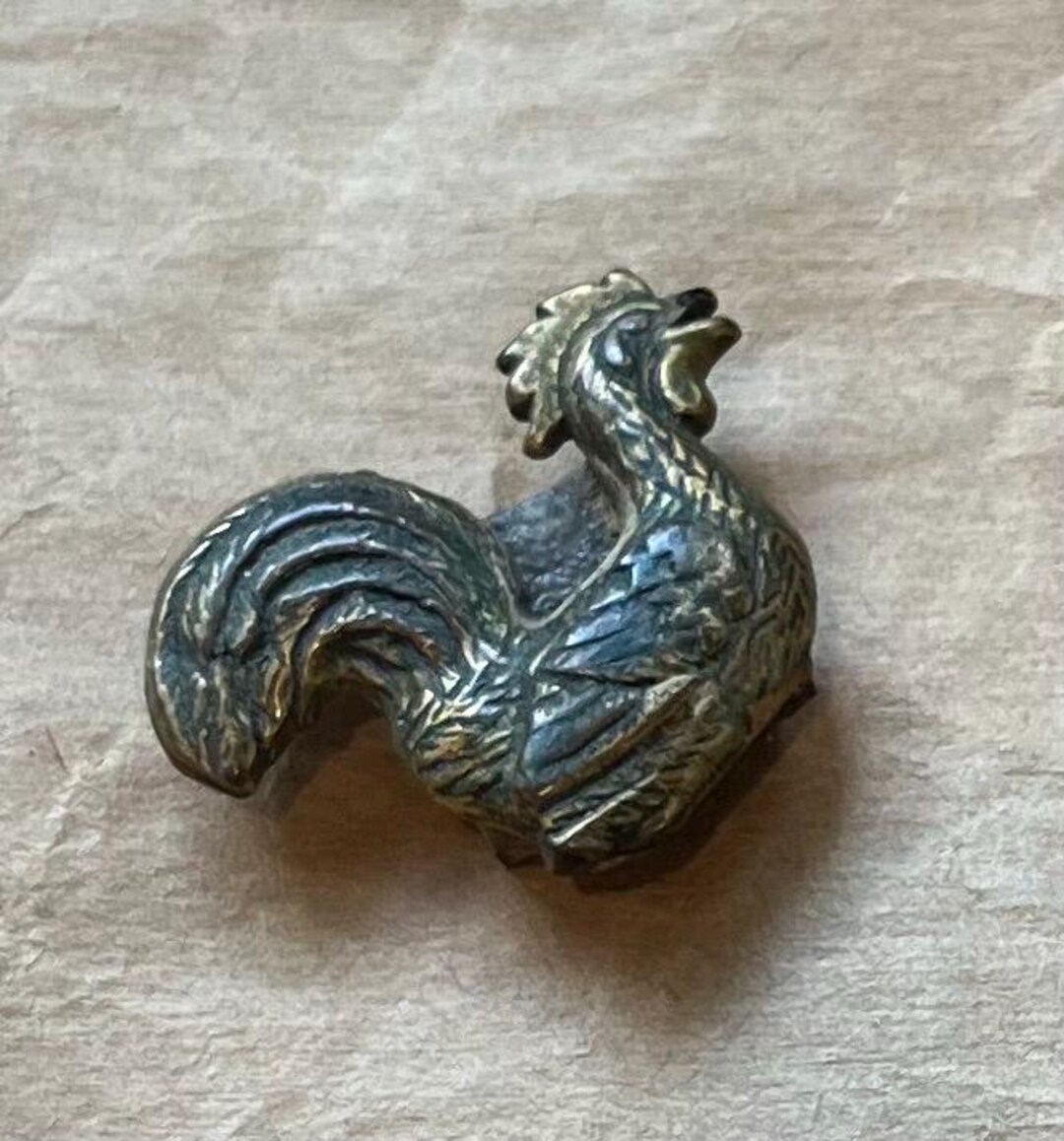 Antique Pewter Pig and Rooster Refrigerator Magnets, Set of 4 - Etsy