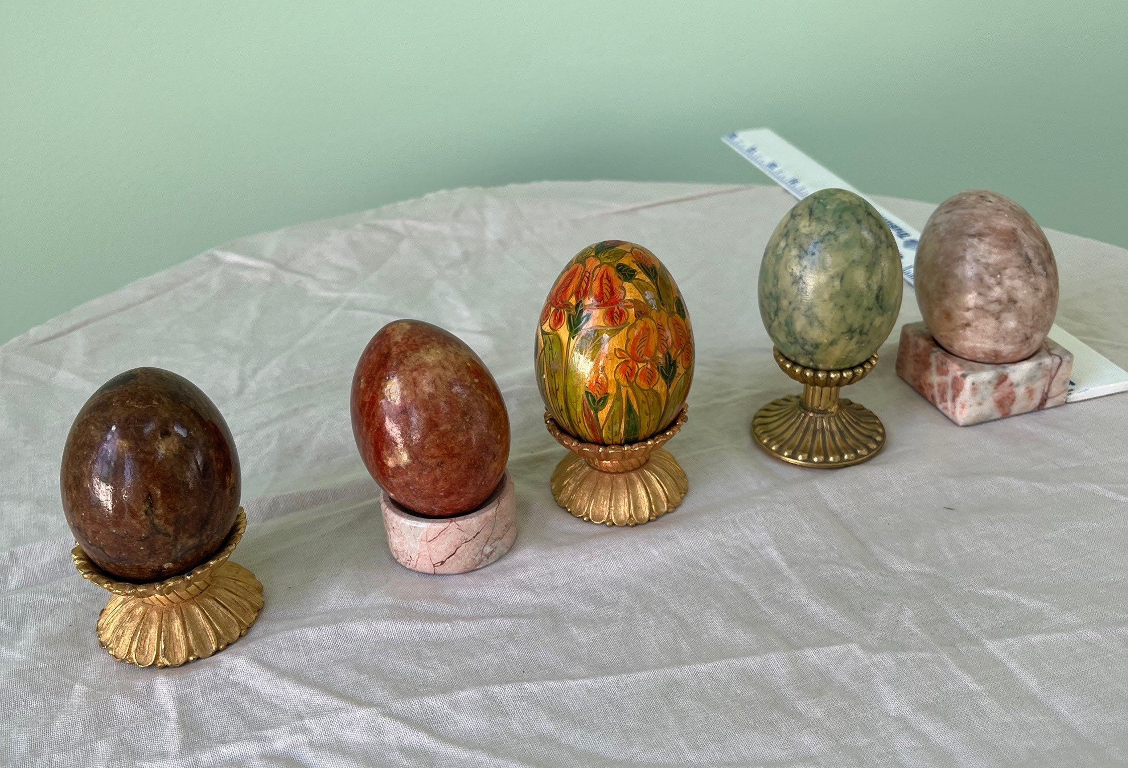 Egg Collection With Stands. 5 Pretty Eggs for Display. Symbol - Etsy