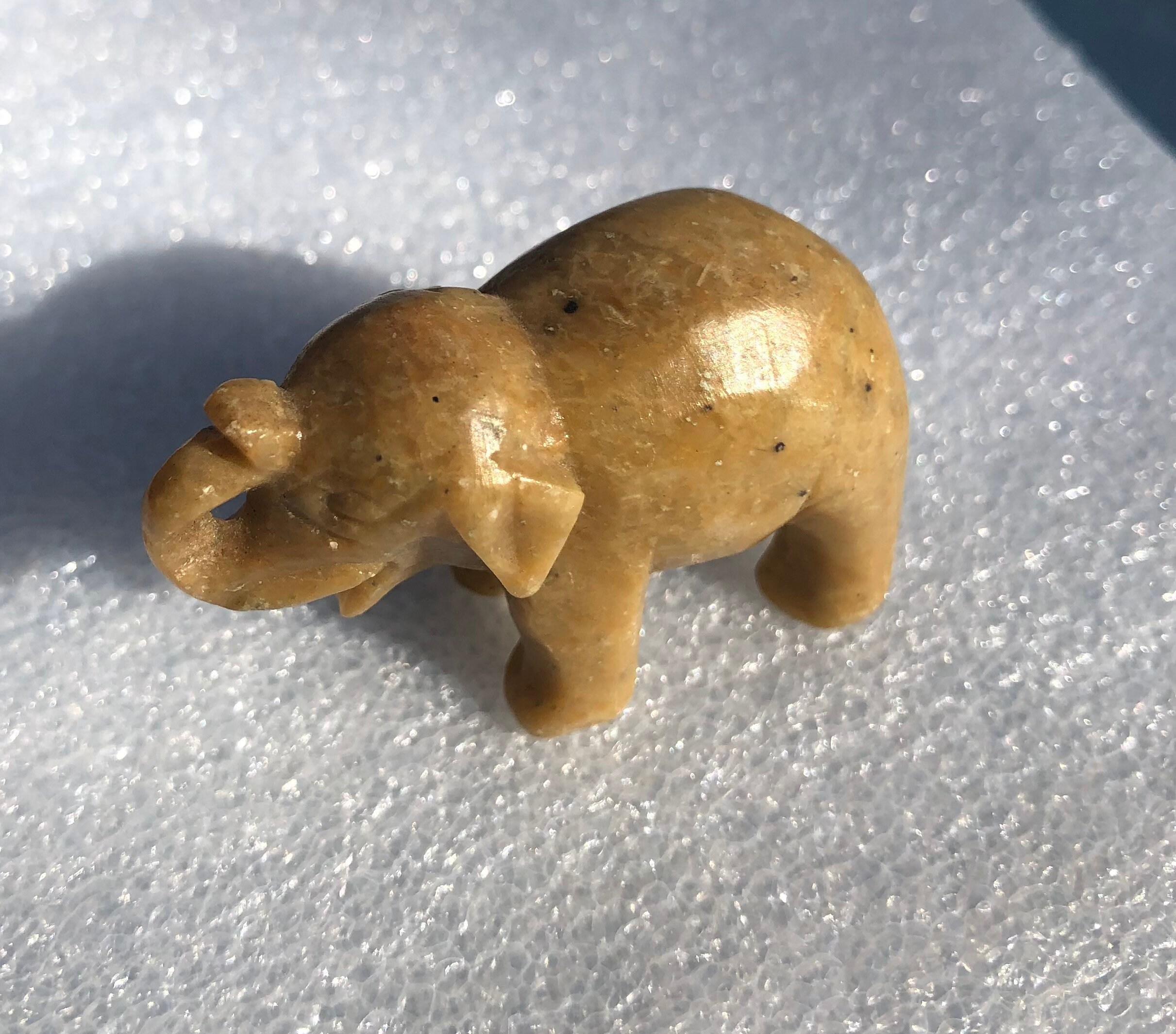 Tiny Carved Miniature Marble Elephant Figurine - Etsy