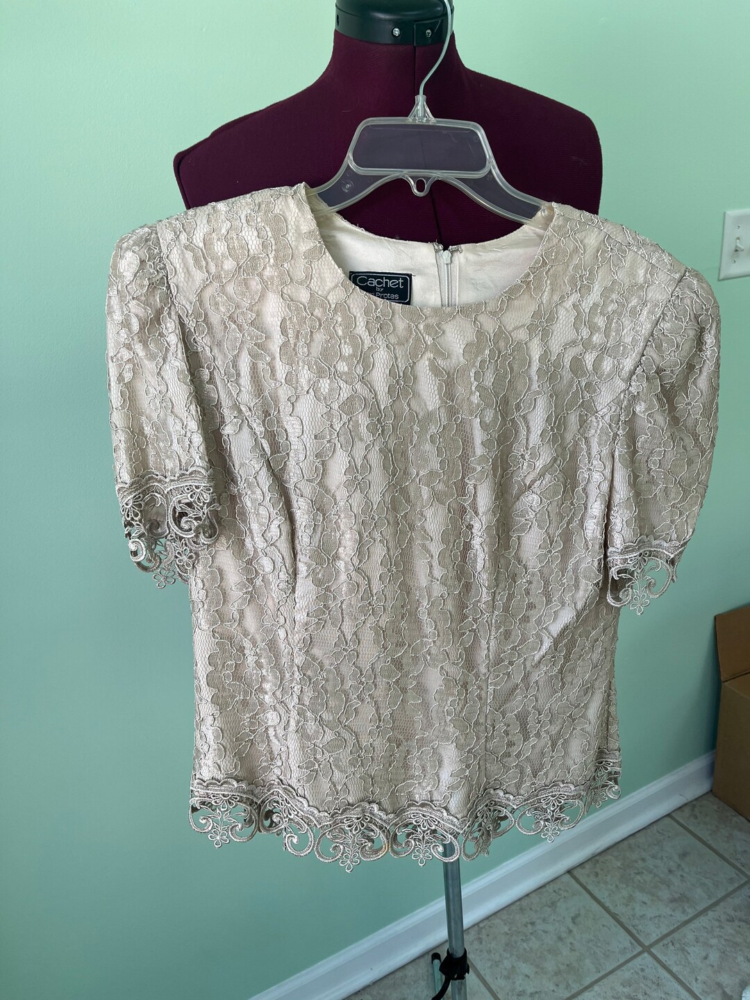 Ivory Cream Colored Formal Wear, Wedding Wear Elegant Blouse Black Tie ...