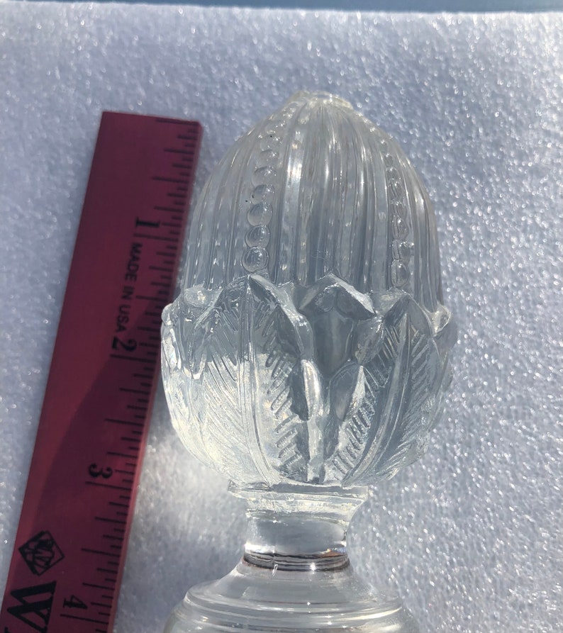 Vintage Art Glass Finial Antique Glass Staircase Finial Glass Egg on ...