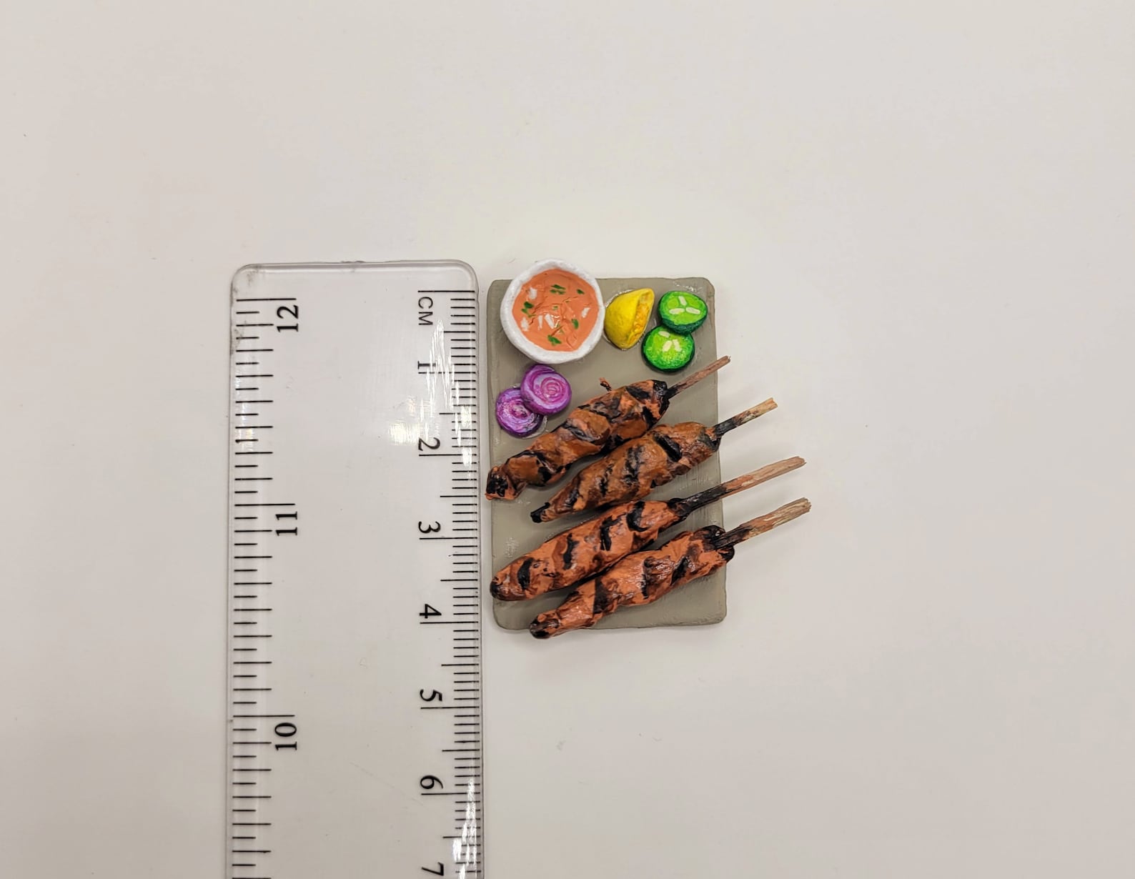 Clay Miniature of Satay Chicken and Peanut Sauce - Etsy