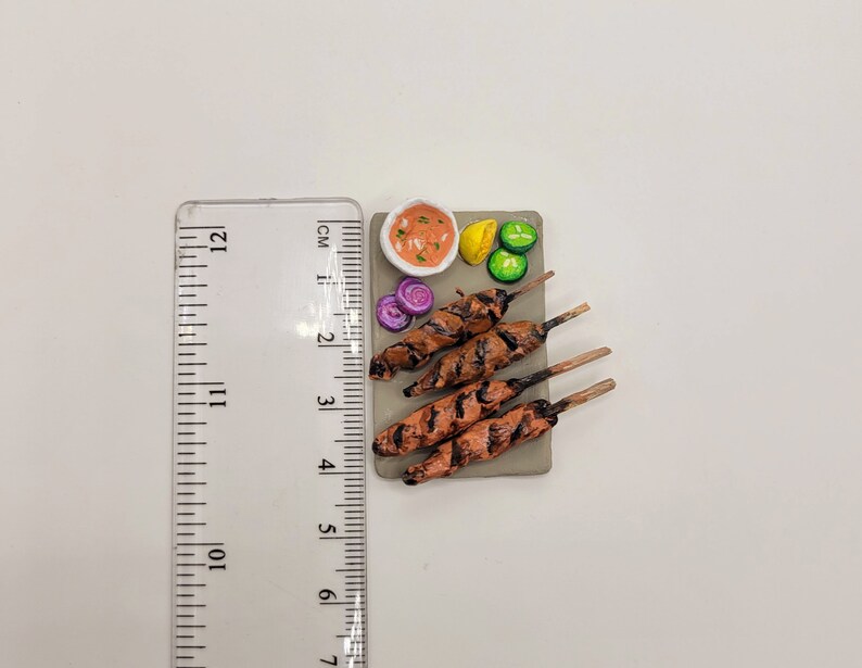 Clay Miniature of Satay Chicken and Peanut Sauce - Etsy