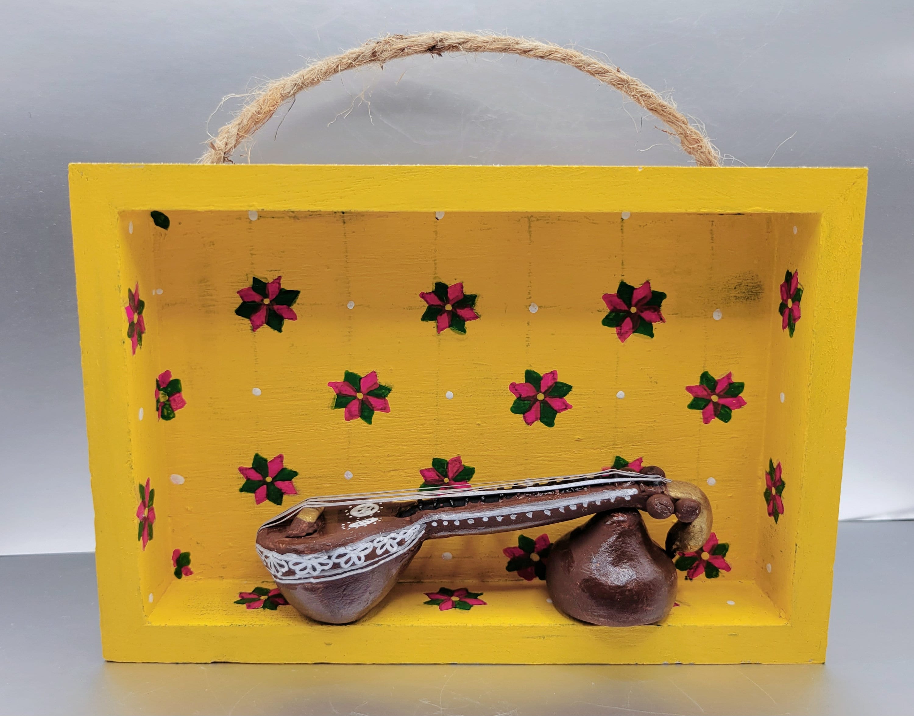 Veena /tabla Miniatures on the Shadow Box - Etsy