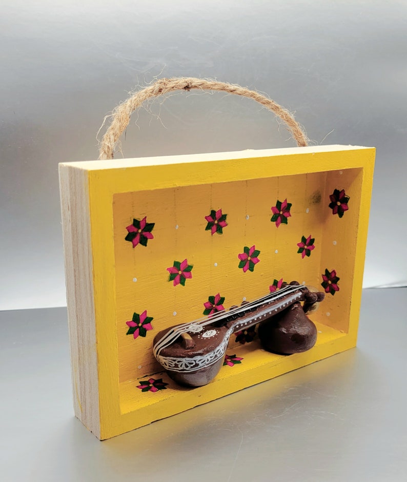 Veena /tabla Miniatures on the Shadow Box - Etsy
