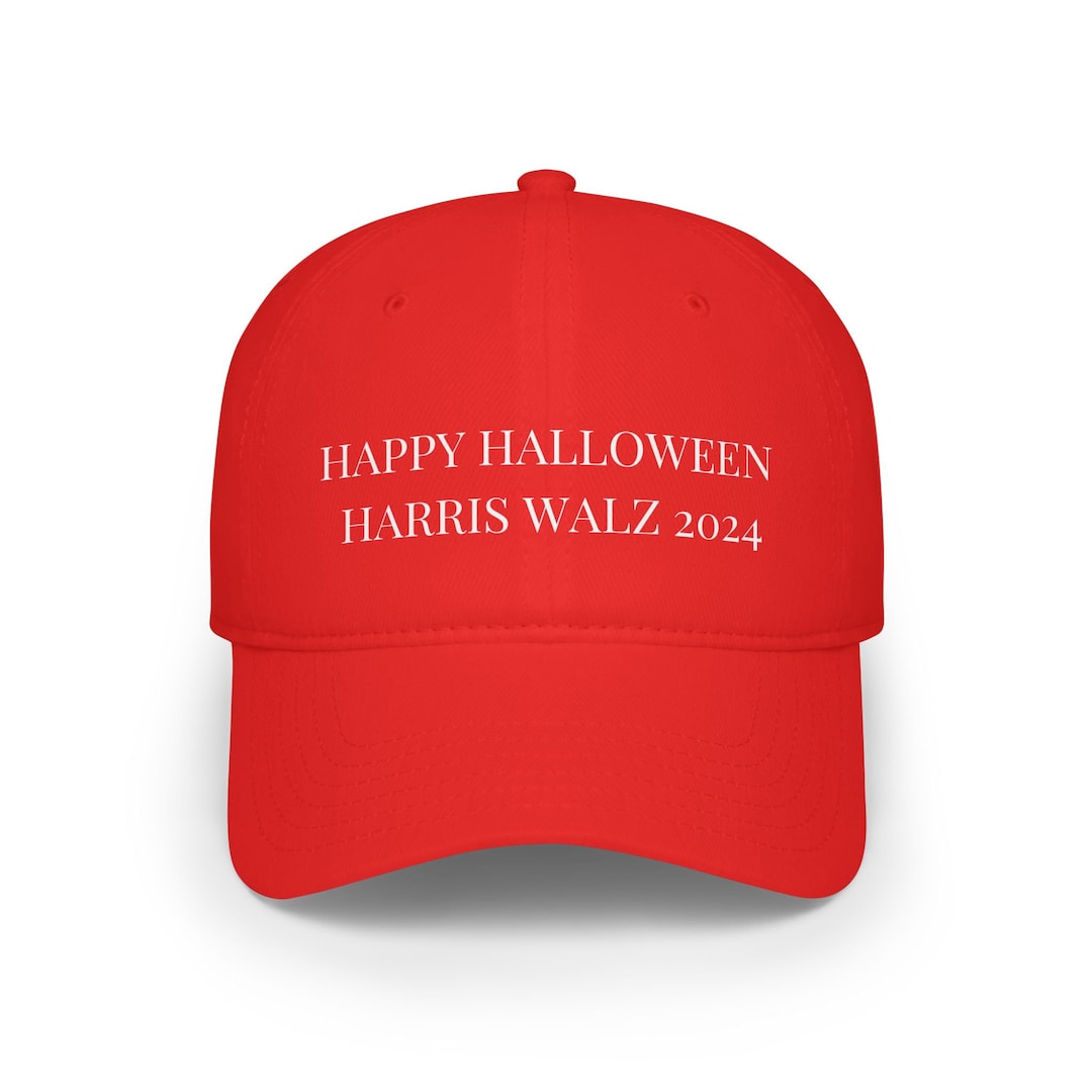 HAPPY HALLOWEEN Harris Walz 2024 Red MAGA Troll Baseball Hat, 2024 ...