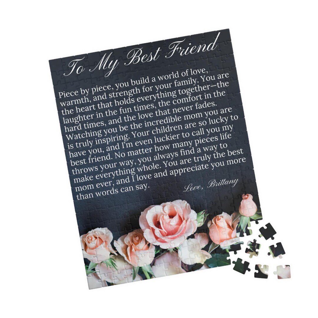 Personalized Best Friend Puzzle, Unique Gift for Mom, Friendship ...