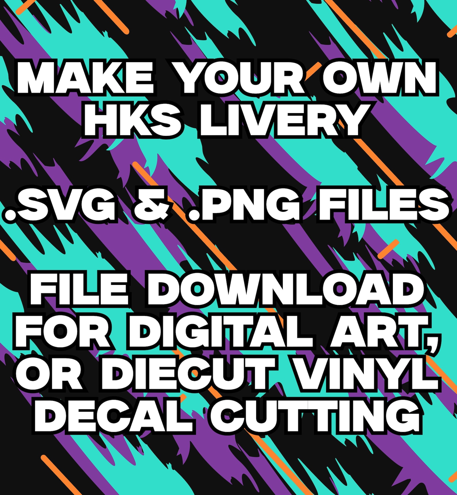 HKS JDM Oil Splatter Livery | 90s Racing Decal Design Files (svg, Png ...