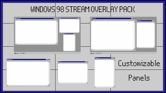 Windows 98 Stream Overlay for Twitch Retro Windows 98'esc - Etsy Canada