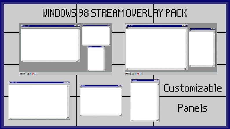 Windows 98 Stream Overlay for Twitch Retro Windows 98'esc - Etsy