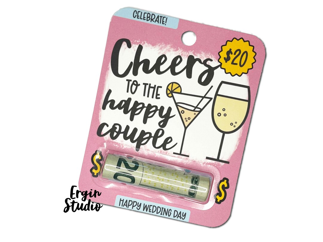 Cheers to the Happy Couple - Wedding Money Card | Wedding Gift | Bridal ...