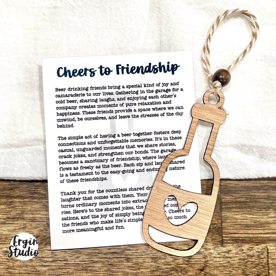 Cheers to Friendship - Beer Ornament, Car Charm, Best Friends Ornament ...