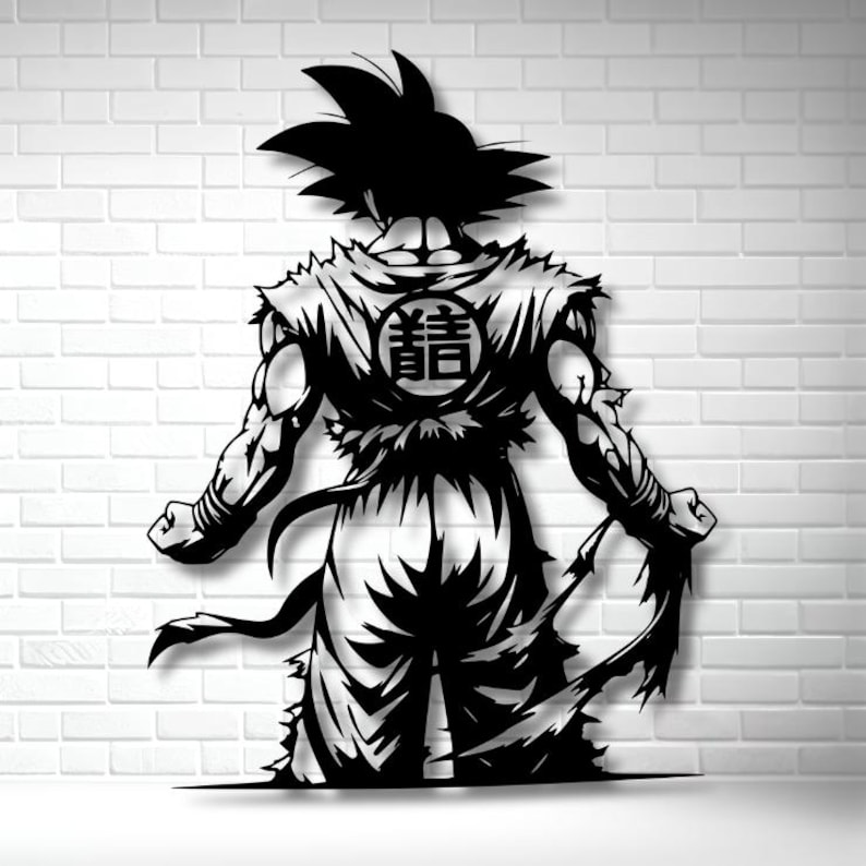 Goku Back Transformation SVG | Dragon Ball Wall Art | Anime Silhouette ...