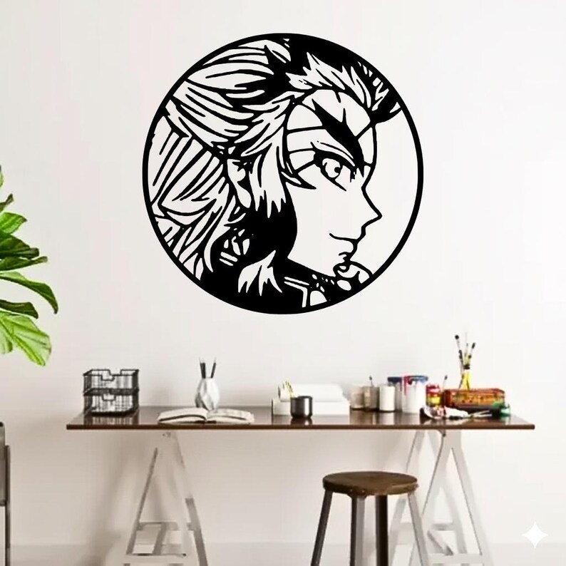 Rengoku SVG | Demon Slayer Wall Art | Anime Silhouette Cut File | Laser ...