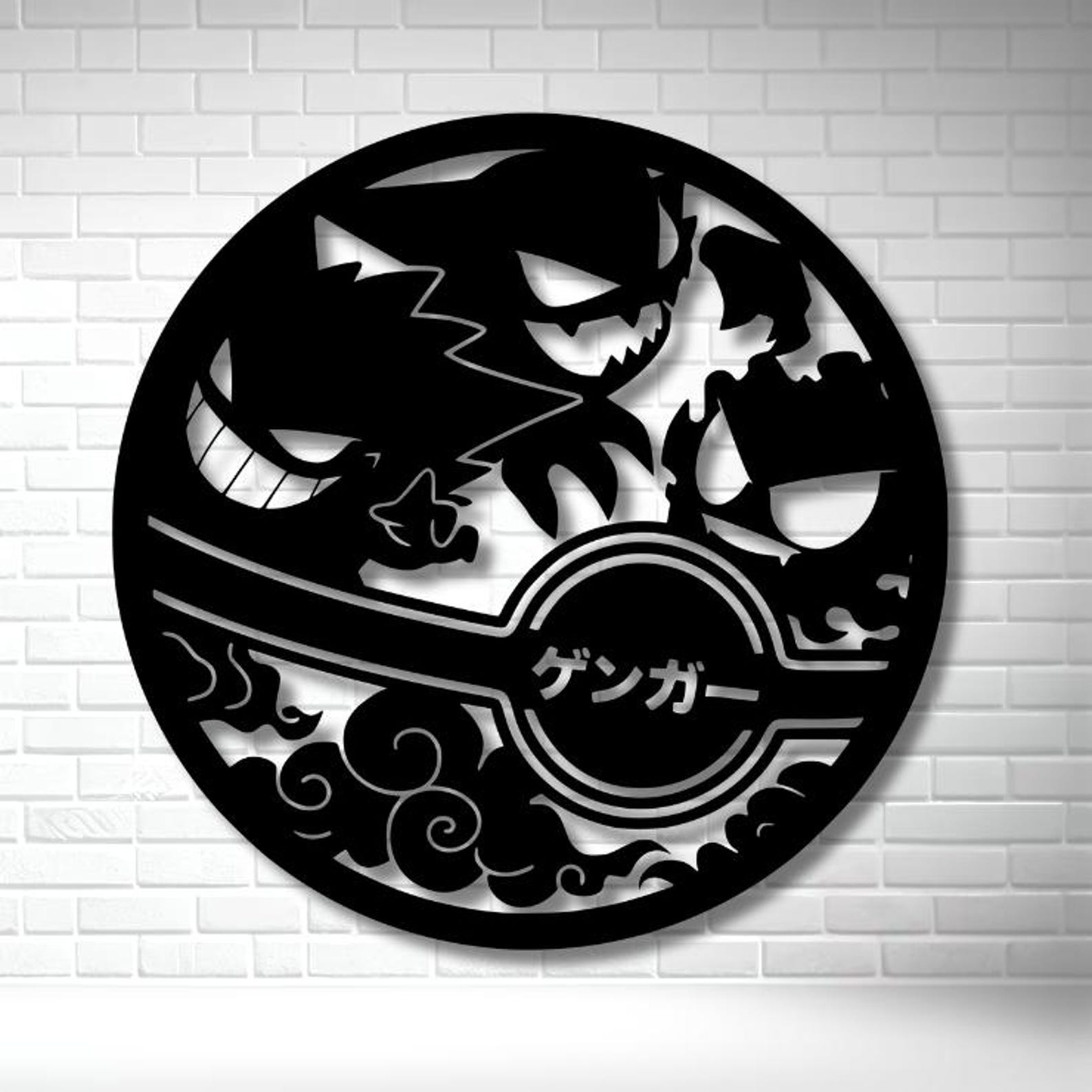 Gengar Evolutions SVG | Gastly Haunter Gengar Wall Art | Pokémon Cut ...
