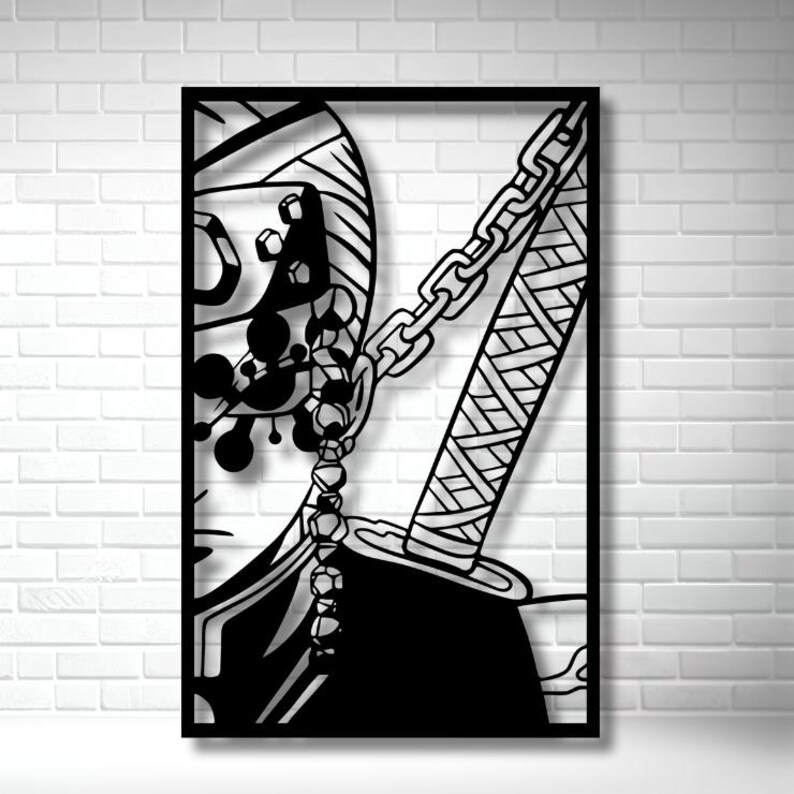 Tengen Uzui SVG | Demon Slayer Wall Art | Anime Silhouette Cut File ...