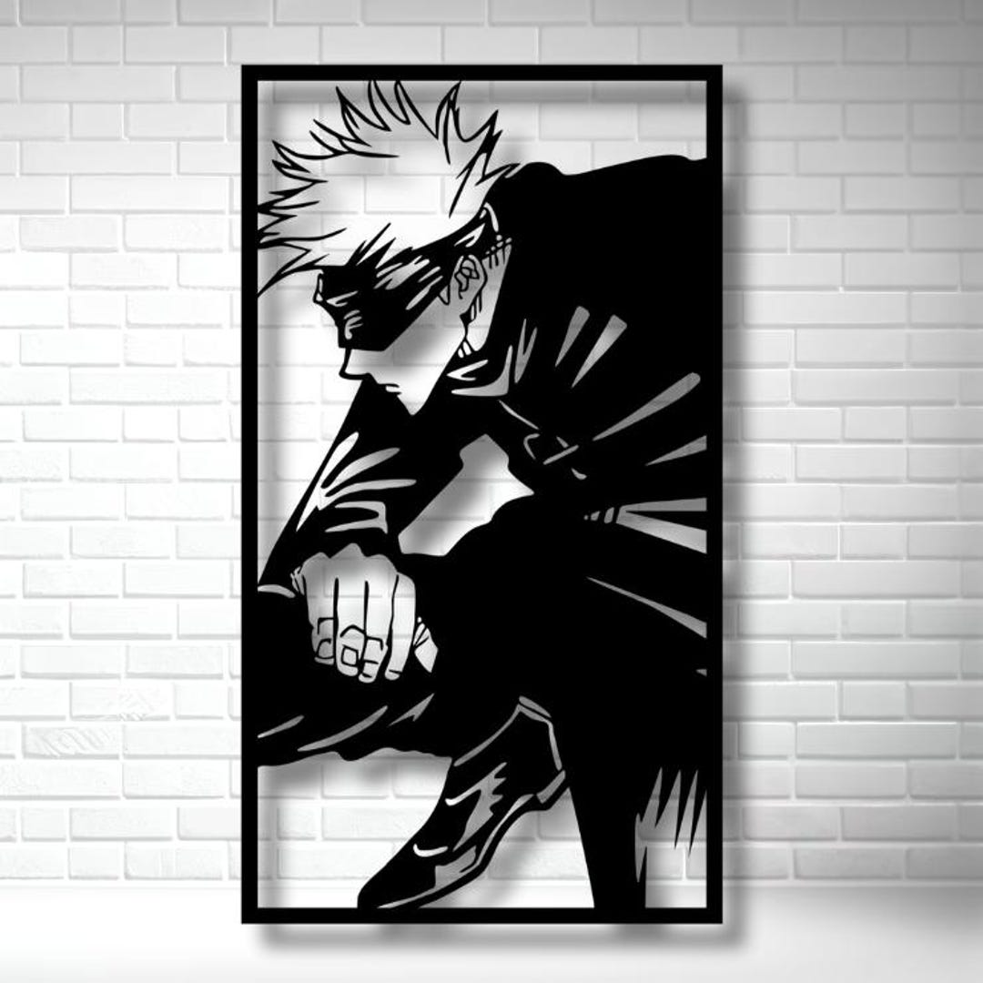 Satoru Gojo SVG | Jujutsu Kaisen Wall Art | Anime Silhouette Cut File ...