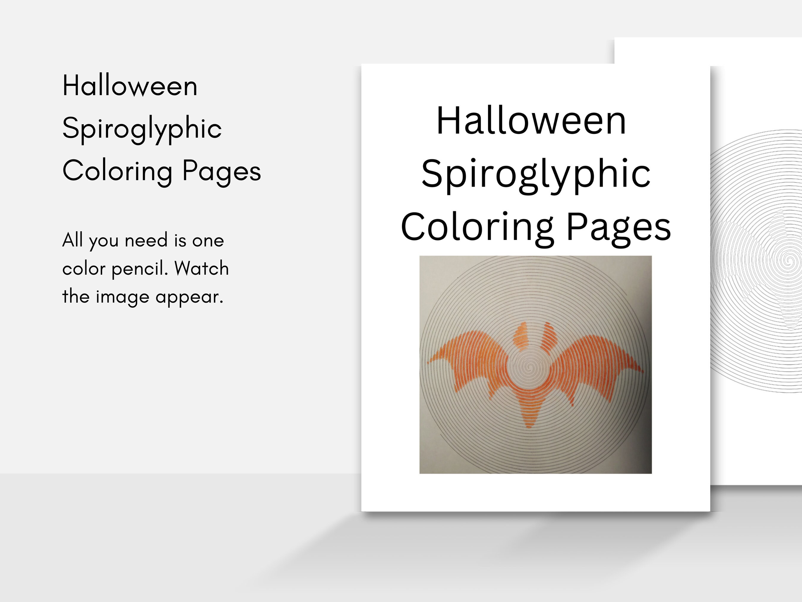 Halloween Spiroglyphic Coloring Pages - Etsy