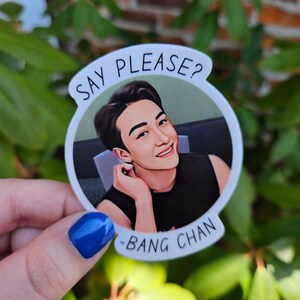 CHAN say Please Sticker / Stray Kids Laptop Decal - Etsy